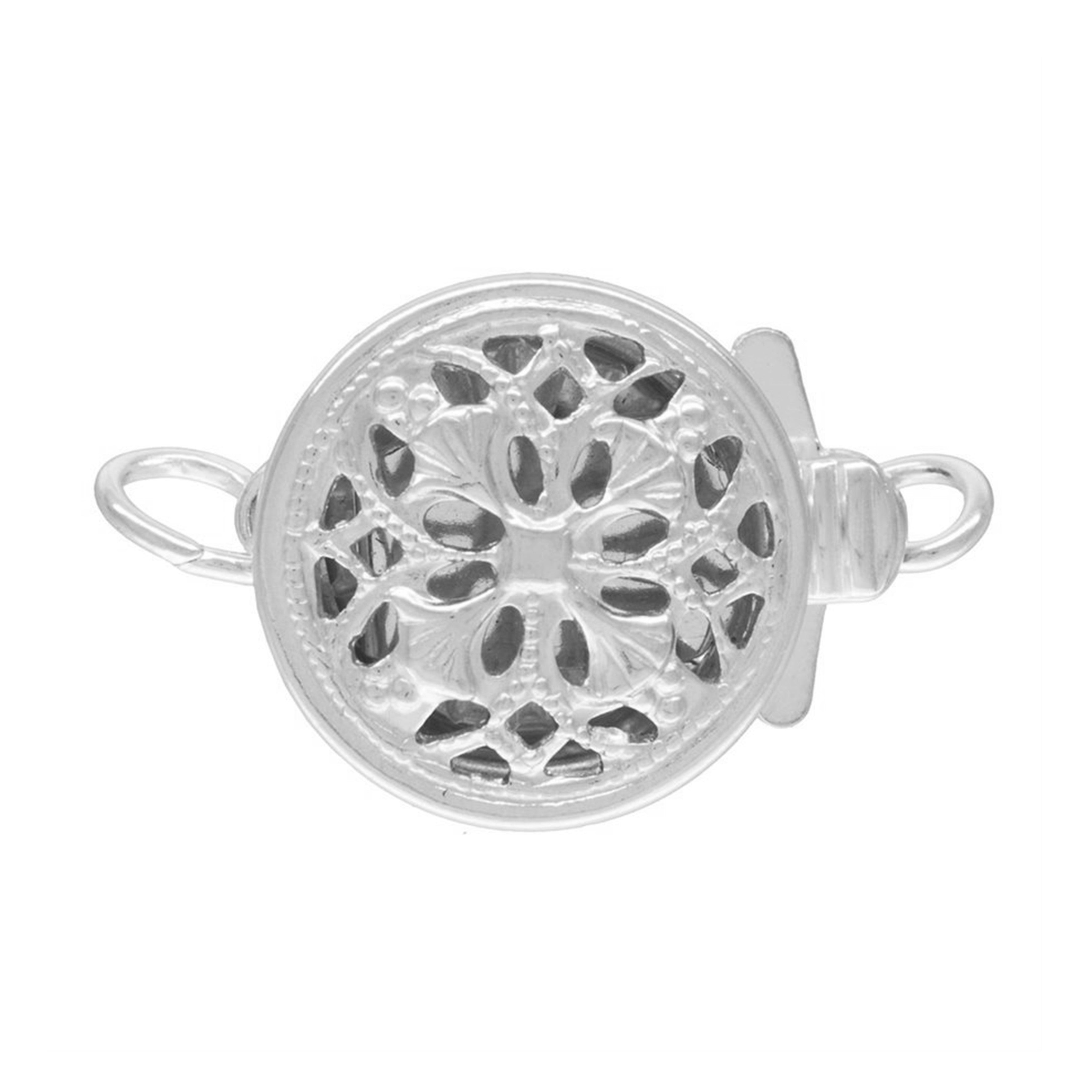 Sterling Silver Filigree Pearl Clasp - 9mm Round Jewelry Clasp